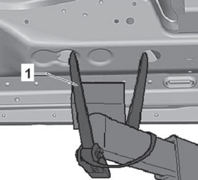 Setting the rear axle suspension to a position corresponding to the ...