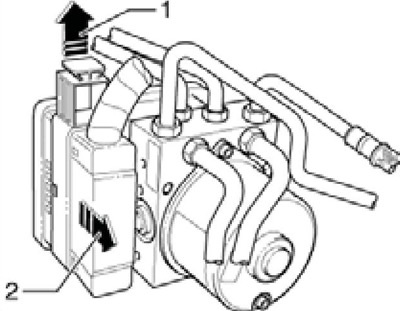 Снятие и установка гидромодулятора и блока управления ESP (Шкода Суперб ...